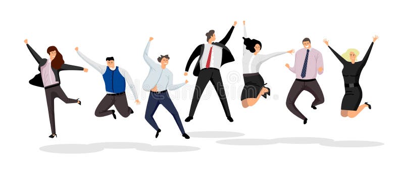 Triumphant cartoon man stock vector. Illustration of graphic - 28221072