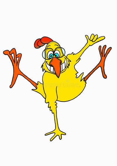 Jumping Yellow Smiling Chicken Stock Illustrations – 9 Jumping Yellow ...