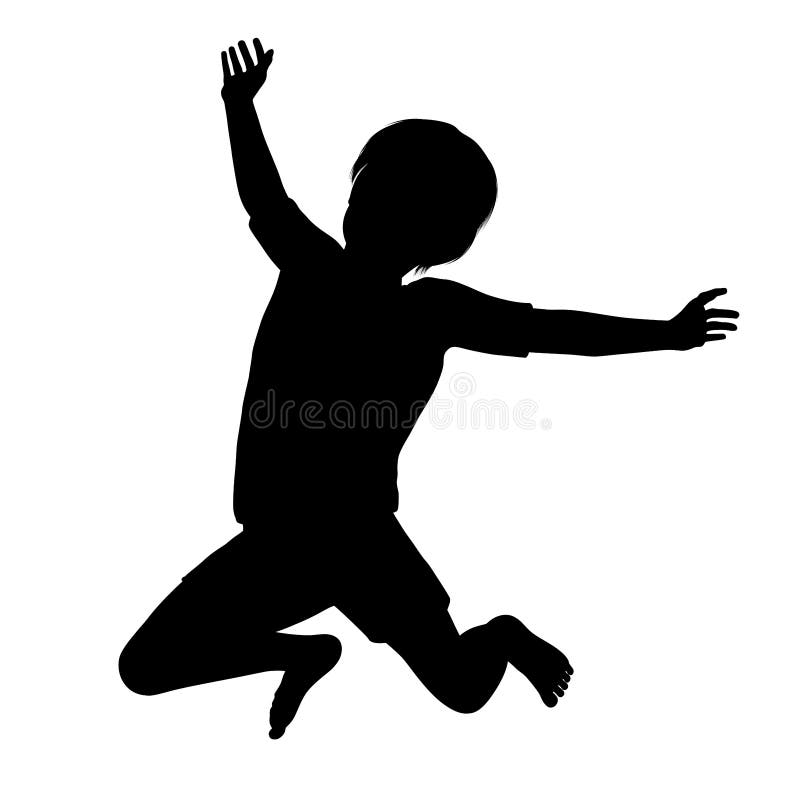 Jumping Child stock vector. Illustration of happy, childhood - 23230543