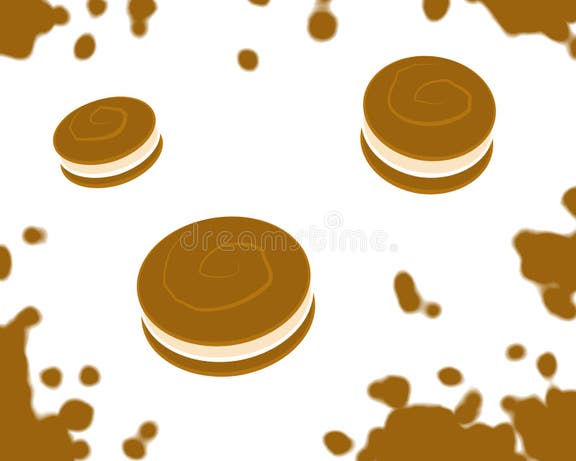 Jumping Cookies_White stock illustration. Illustration of milk - 8435848