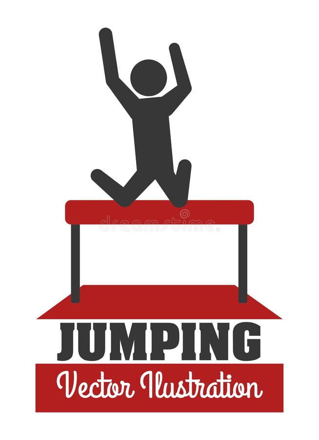 Jumping design stock vector. Illustration of people, active - 58564730