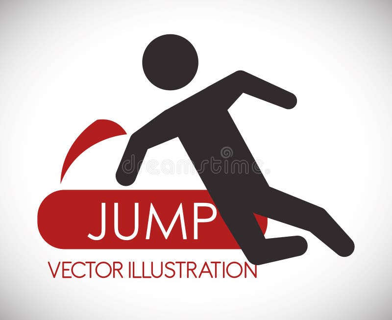 Jumping design stock vector. Illustration of activity - 58564809