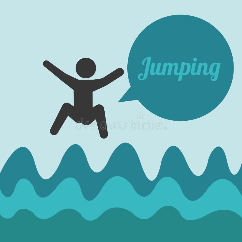 Jumping design stock vector. Illustration of positive - 58565448