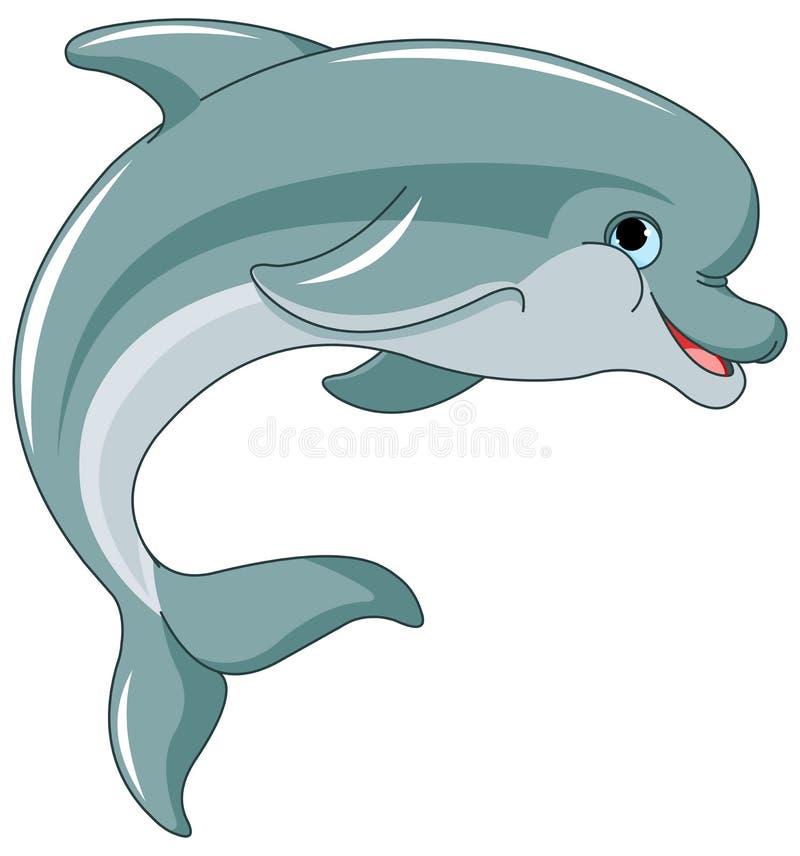 Illustratie Van Een Dolfijn Vector Illustratie - Illustration of één ...
