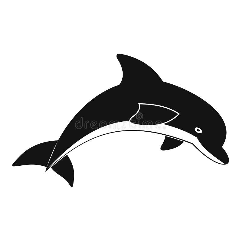 Jumping Dolphin Icon, Simple Style Stock Vector - Illustration of ...