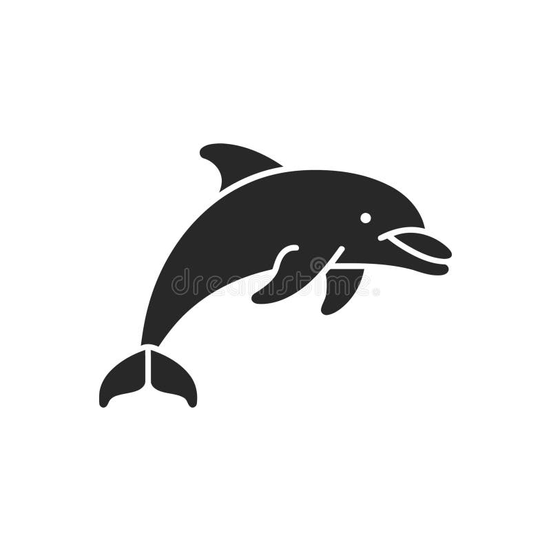 Jumping Dolphin Icon stock vector. Illustration of symbol - 361759965