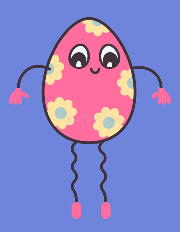 Jumping Easter egg. stock vector. Illustration of cartoon - 270613839