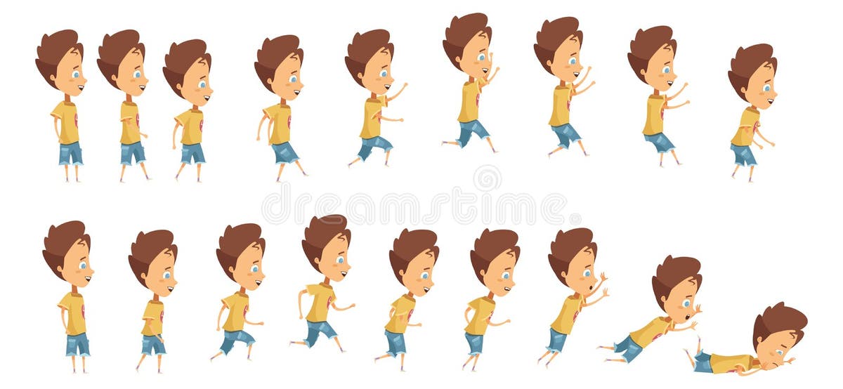 Boy Running Sequence Stock Illustrations – 61 Boy Running Sequence ...