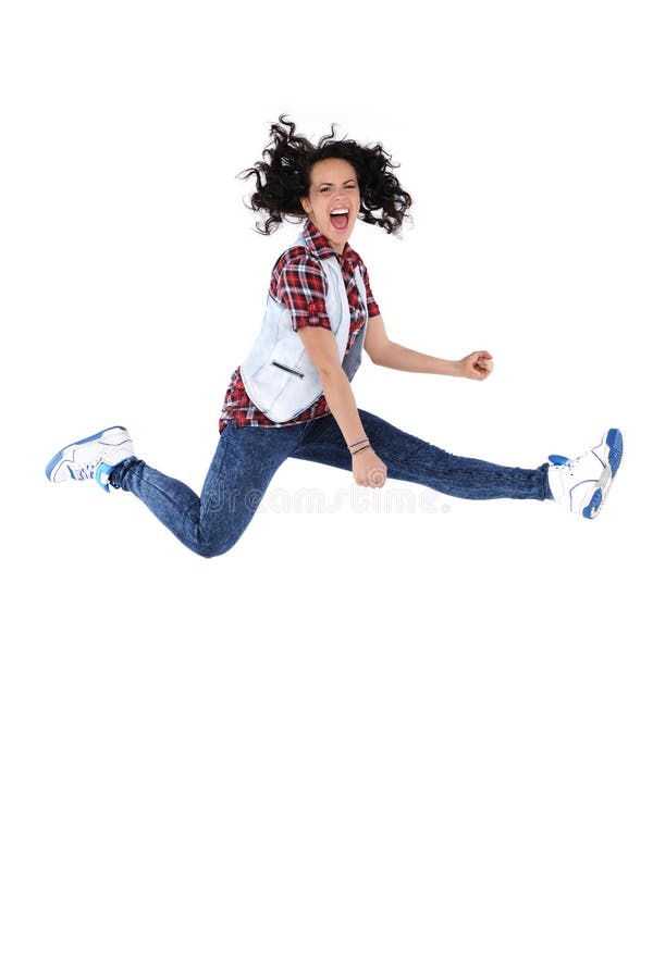 Dancer Makes a Difficult Jump Stock Photo - Image of breakdancing ...
