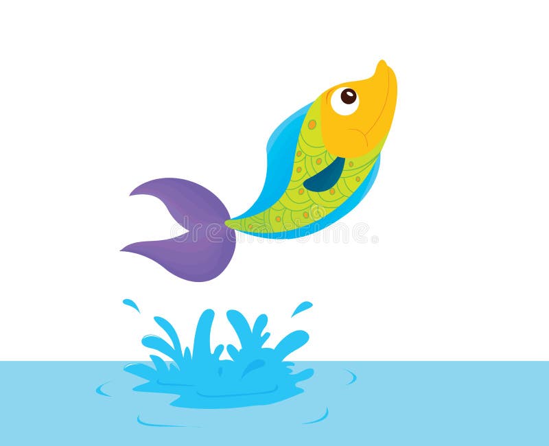 Jumping Cartoon Blue Fish Stock Illustrations – 1,416 Jumping Cartoon ...