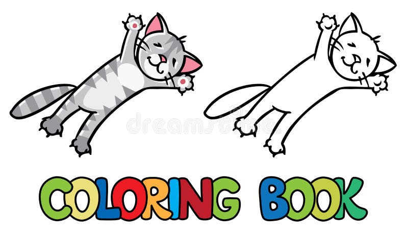 Cat Jump Fly Coloring Stock Illustrations – 10 Cat Jump Fly Coloring ...