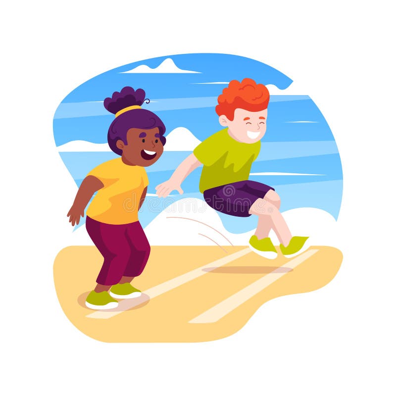 Jumping Forward Isolated Cartoon Vector Illustration. Stock Vector ...