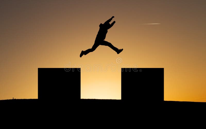 Jumping a gap in sunset stock photo. Image of lifestyle - 28107164