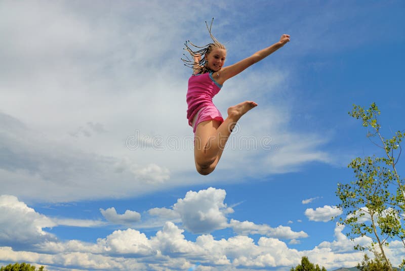 Jumping Girl Picture. Image: 10078136