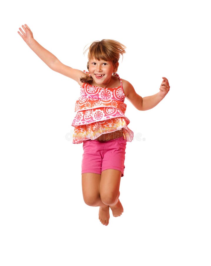 Jumping girl stock image. Image of smiling, exercising - 19879439