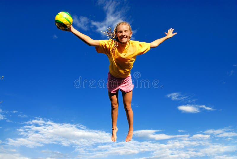 Jumping girl stock photo. Image of jumping, joyful, aged - 3541604
