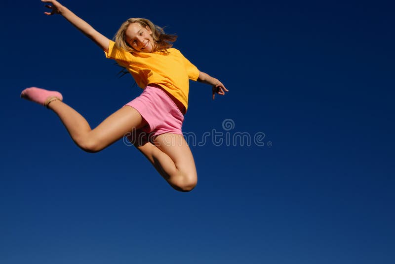 Jumping emo girl stock image. Image of hair, gothic, blond - 6809621
