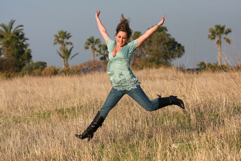 Jumping emo girl stock image. Image of hair, gothic, blond - 6809621