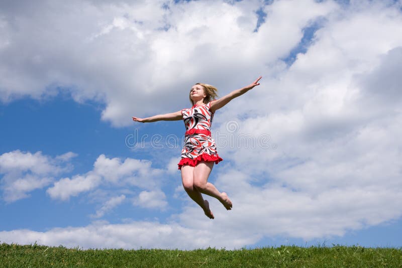 Flying girls stock photo. Image of people, activity, jump - 7460800