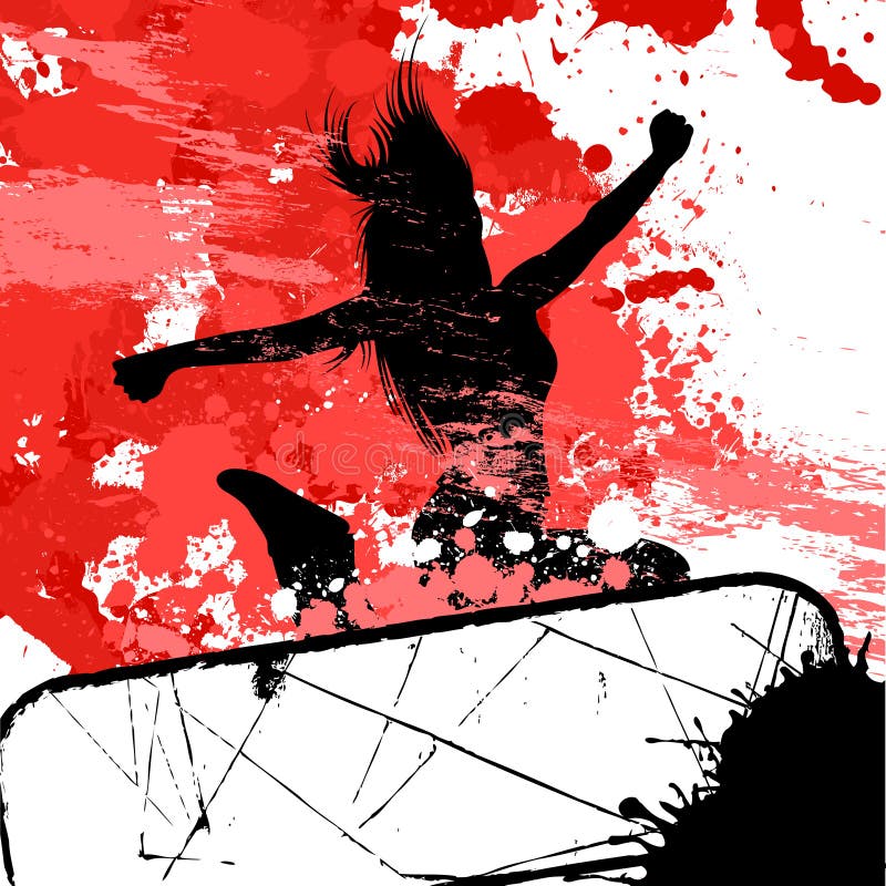 Jumping girl and frame stock vector. Illustration of lifestyle - 12704193