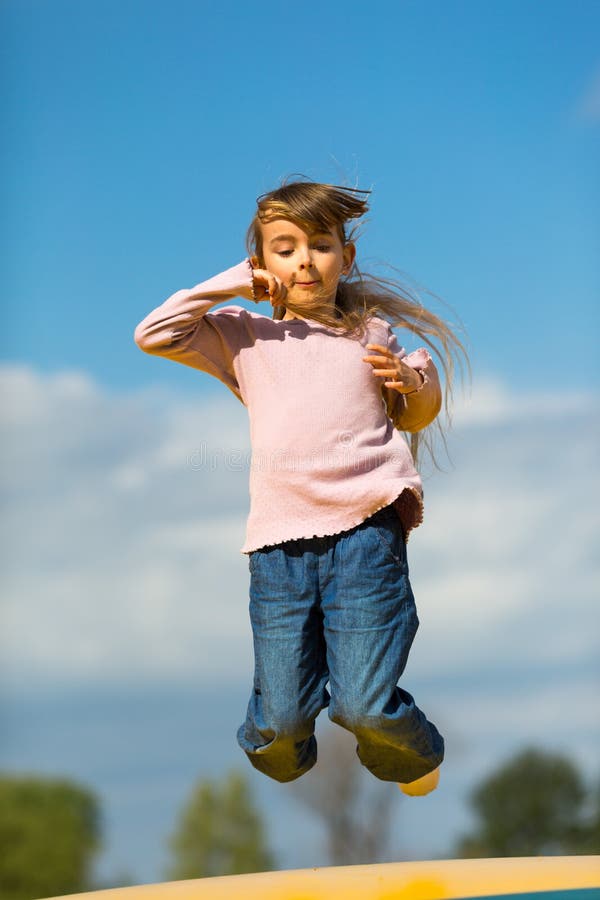 Jumping girl stock image. Image of active, europe, playful - 40582865