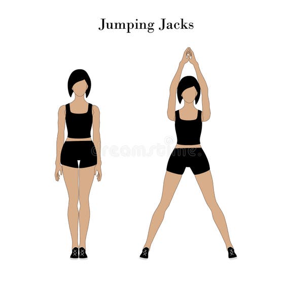 Jumping Jacks Stock Illustrations – 191 Jumping Jacks Stock ...