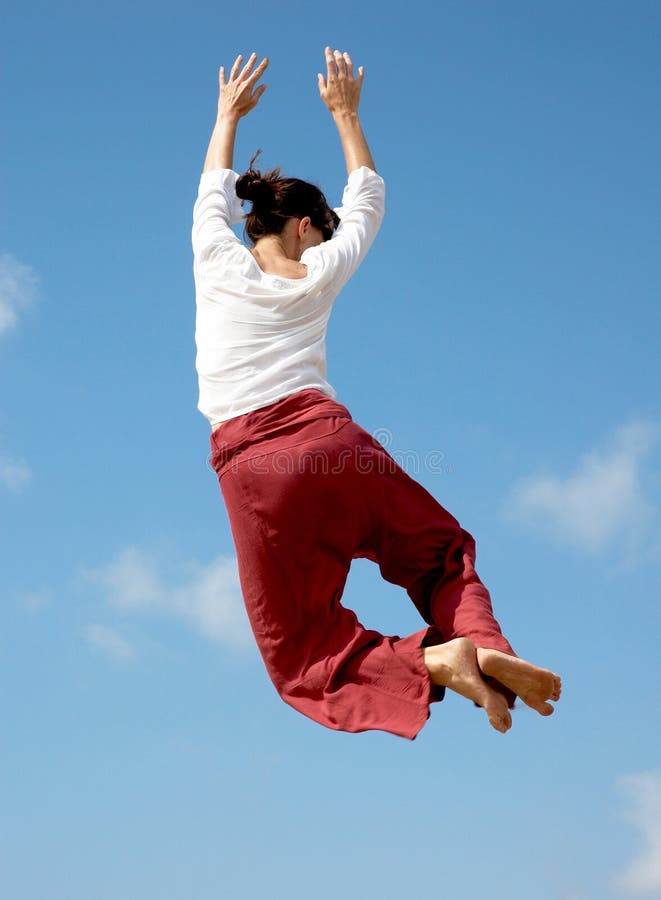 Jump for joy stock image. Image of arms, rocks, action - 1087799