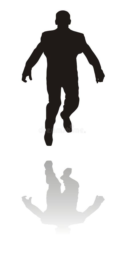 Half zombie men silhouette stock illustration. Illustration of fantasy ...