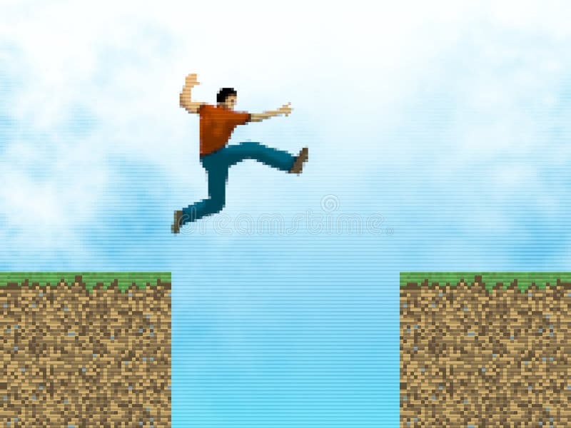 Jump Pixel Art Stock Illustrations – 1,663 Jump Pixel Art Stock ...