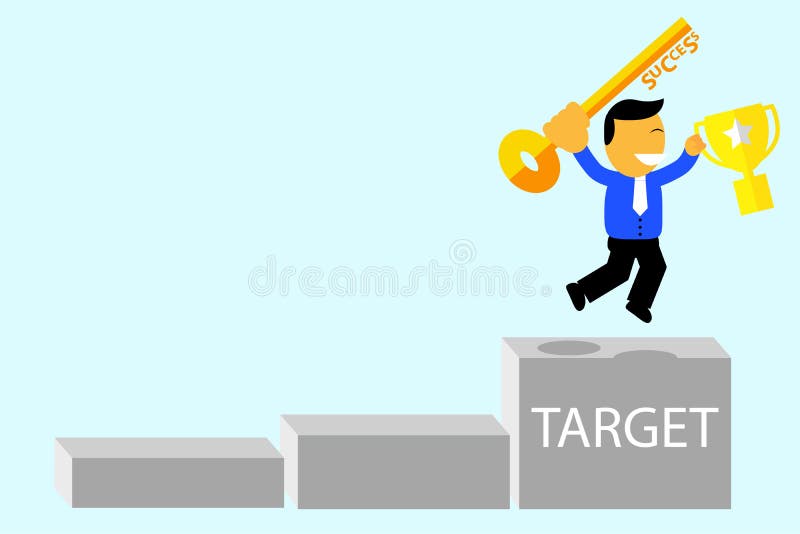 Jumping Man, Happy because of Achieve His Target Stock Vector ...