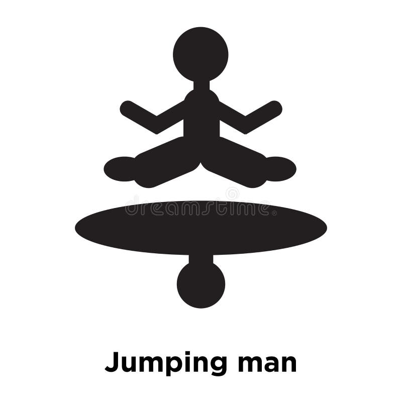 Jumping Man Icon Vector Sign And Symbol Isolated On White Background, Jumping Man Logo Concept ...