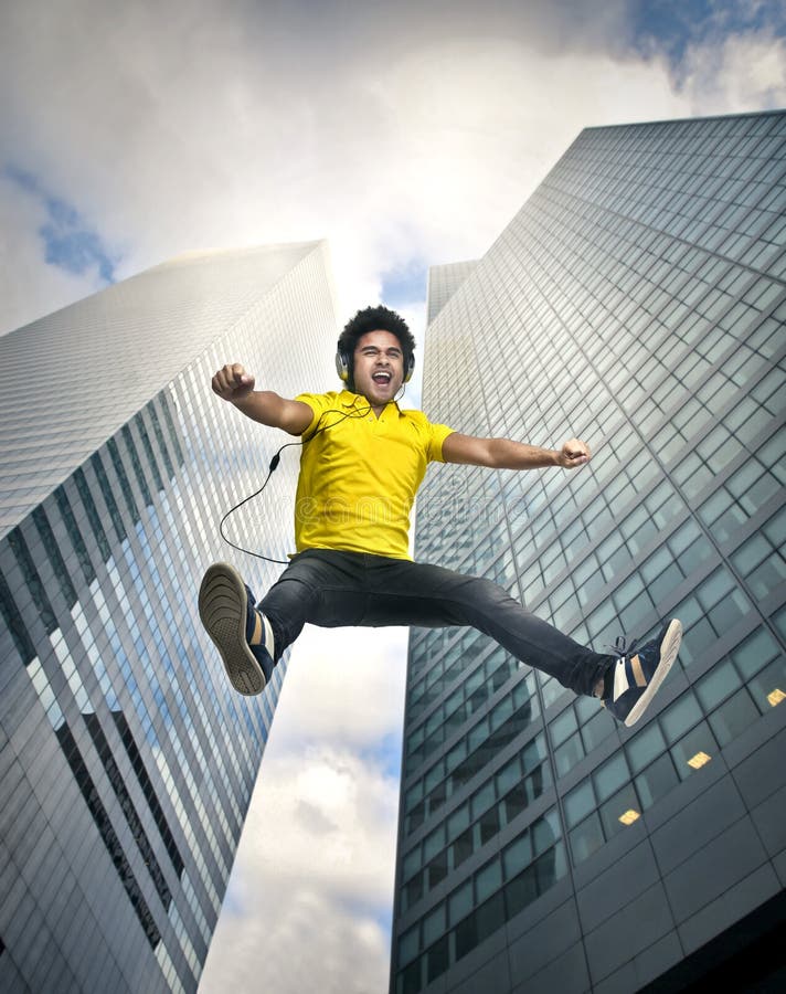 Man jumping stock image. Image of caucasian, businessman - 71288769