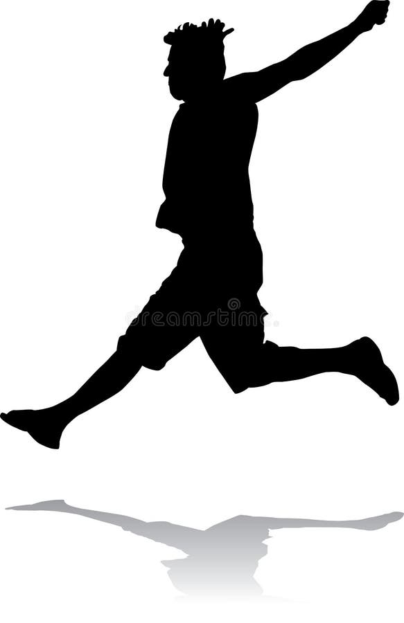 Jumping man, vector stock vector. Illustration of clipart - 1037218