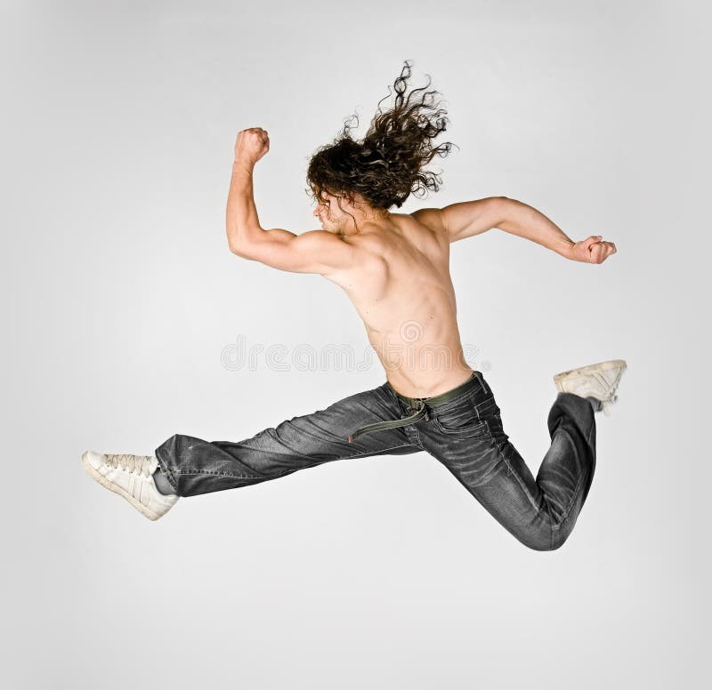 Man Jumping with a Sword, Attack Stock Photo - Image of domination ...