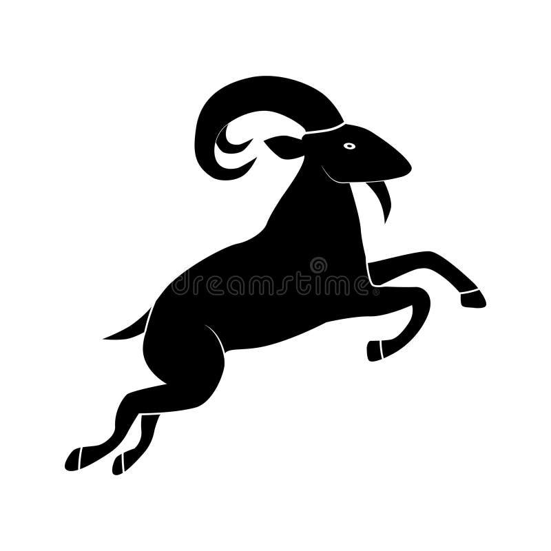 Jumping Mountain Goat Logo Creative Concept Animal Vector Stock Vector ...