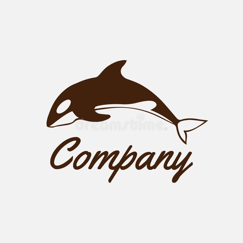Jumping Orca Wild Killer Whale Logo Design Vector Stock Vector ...