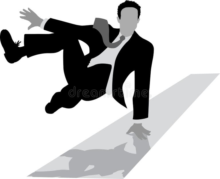 Jumping Outline of a Businessman Stock Vector - Illustration of leaping ...
