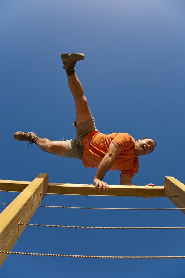 Jumping over the fence stock photo. Image of strength - 8632336