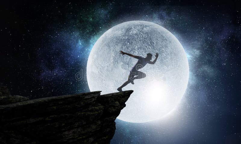 Man Jumping Over Moon Stock Photos - Free & Royalty-Free Stock Photos ...