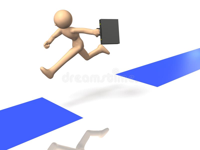 Jumping Over the Road Shredded Stock Illustration - Illustration of ...