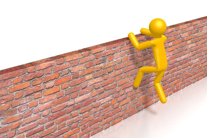 Person Climbing Over Wall Stock Illustrations – 65 Person Climbing Over ...