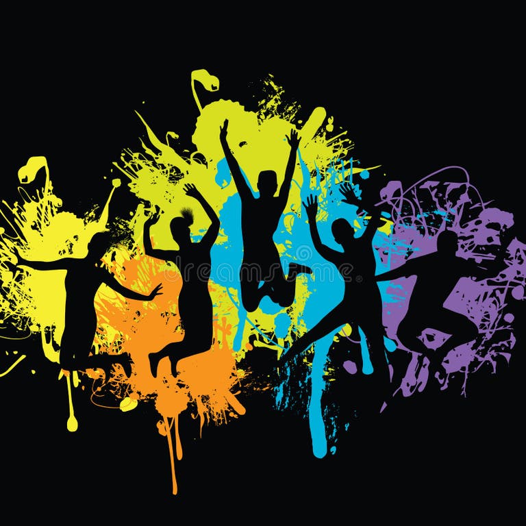 Paint Splatter Dance Stock Illustrations – 542 Paint Splatter Dance ...