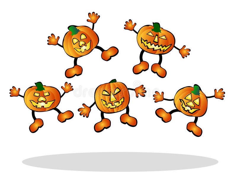 Bouncing Pumpkins Animated Clipart