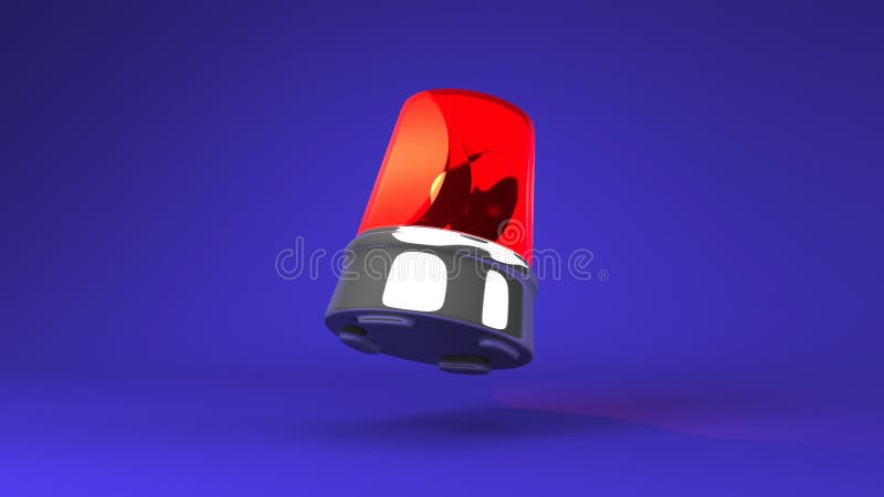 Jumping Red Warning Light on Blue Background Stock Video - Video of ...