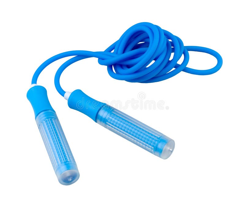 Jump Rope on White Background Stock Photo - Image of healthy, color ...