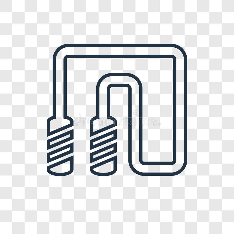 Rope Concept Vector Linear Icon Isolated on Transparent Background ...