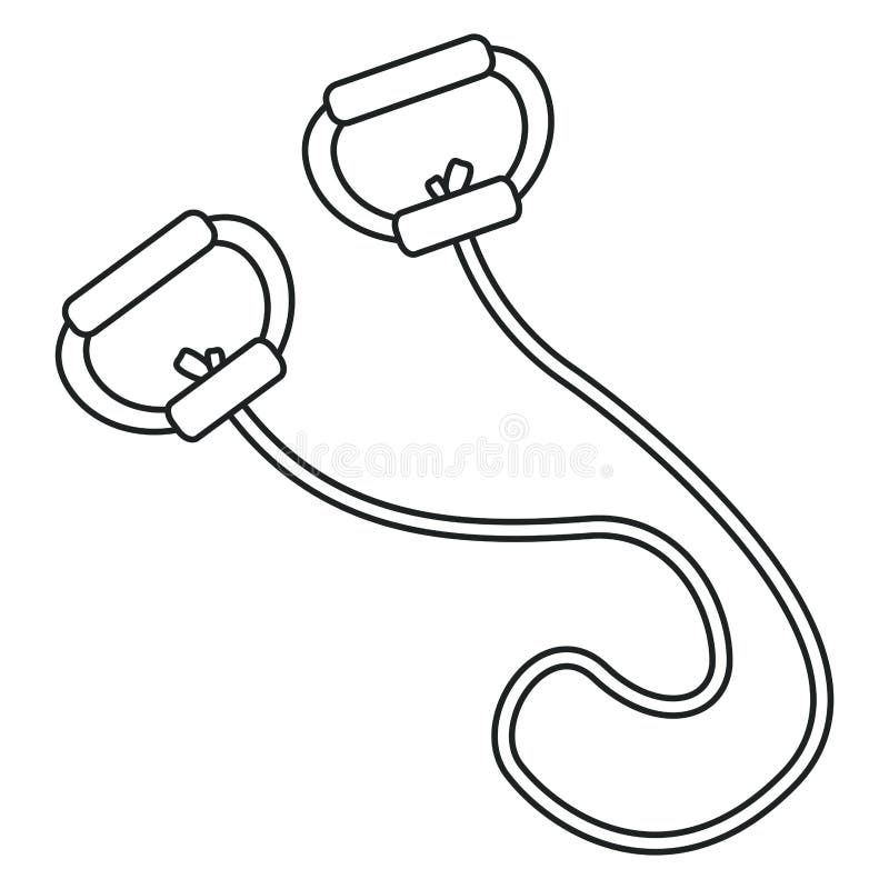 Jumping rope gym outline stock illustration. Illustration of hand ...