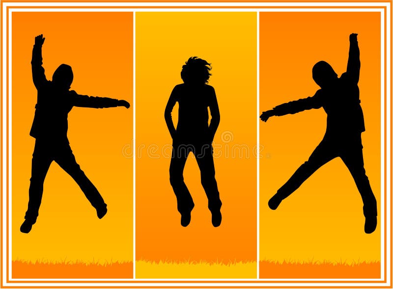 Jumping Shadows stock vector. Illustration of isolated - 2362535