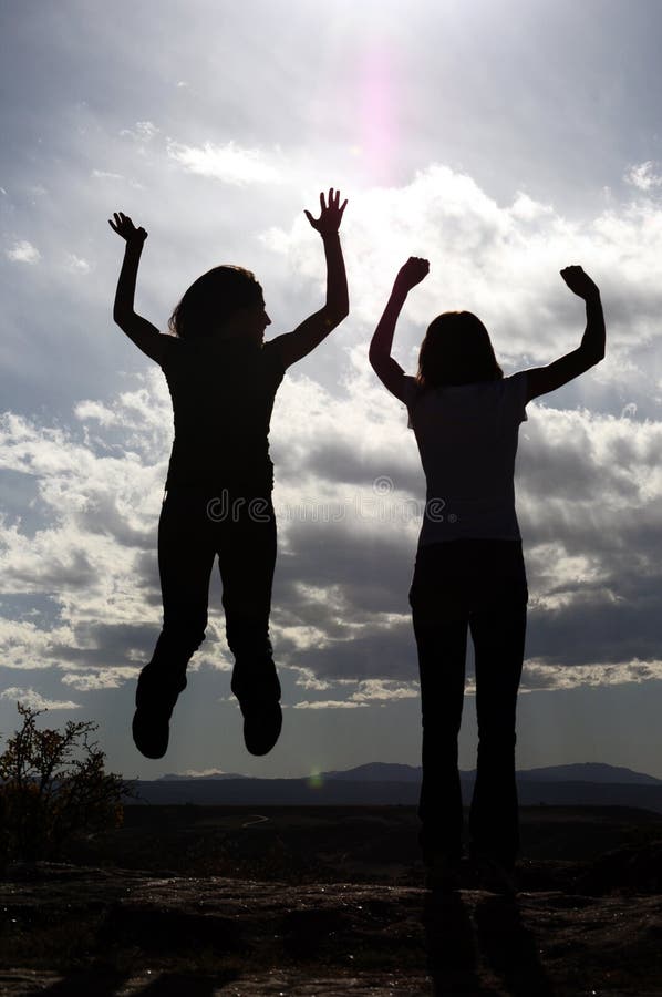 Jumping Silhouette stock image. Image of jump, jumping - 41316557