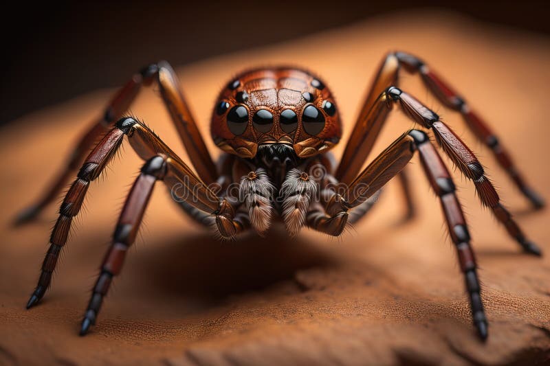 Jumping Spider Closeup on Solid Color Background, Copyspace. Ai ...